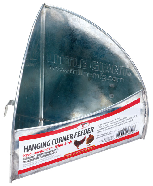 Galvanized Hanging Corner Poultry Feeder | Miller Manufacturing Company