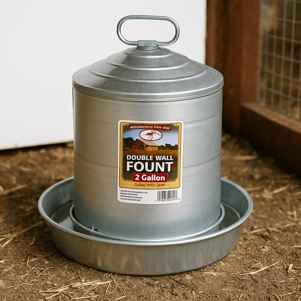 Double Wall Metal Poultry Fount | Miller Manufacturing Company
