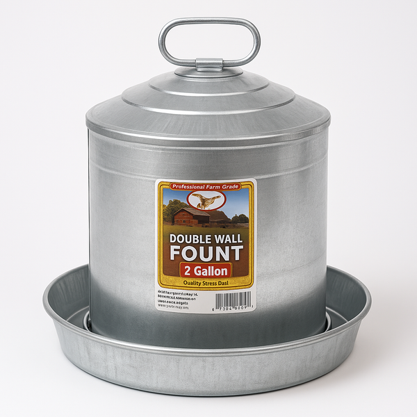 Double Wall Metal Poultry Fount | Miller Manufacturing Company