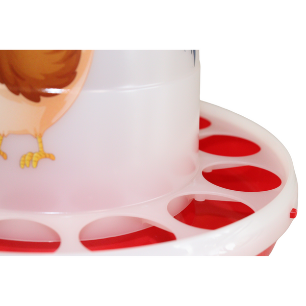 Illustrated Poultry Feeder with Legs | Miller Manufacturing Company
