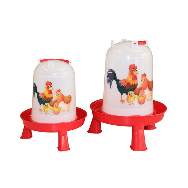 Illustrated Poultry Waterer with Legs | Miller Manufacturing Company