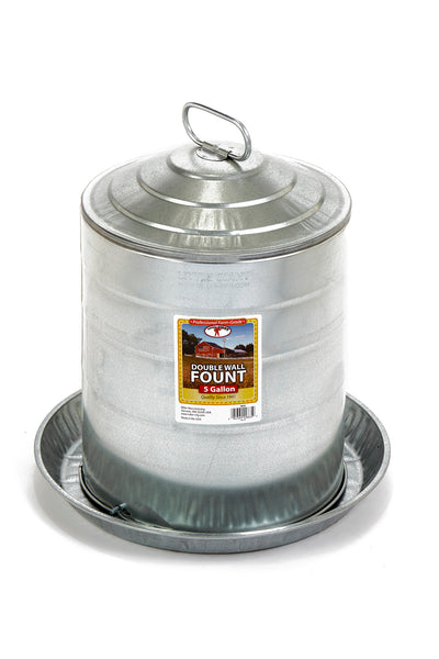 Double Wall Metal Poultry Fount | Miller Manufacturing Company