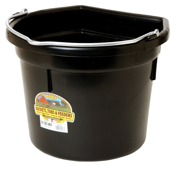 Flat Back Plastic Bucket | Miller Manufacturing Company