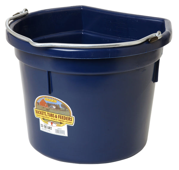 Flat Back Plastic Bucket | Miller Manufacturing Company
