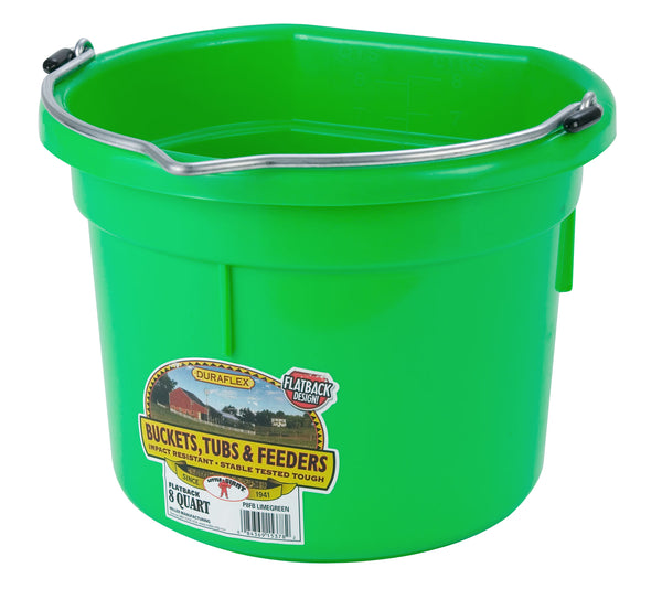 Flat Back Plastic Bucket | Miller Manufacturing Company | Farm, Ranch ...